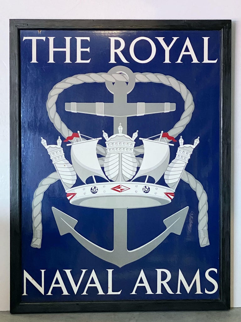 English Pub Sign, "The Royal Naval Arms" at 1stDibs