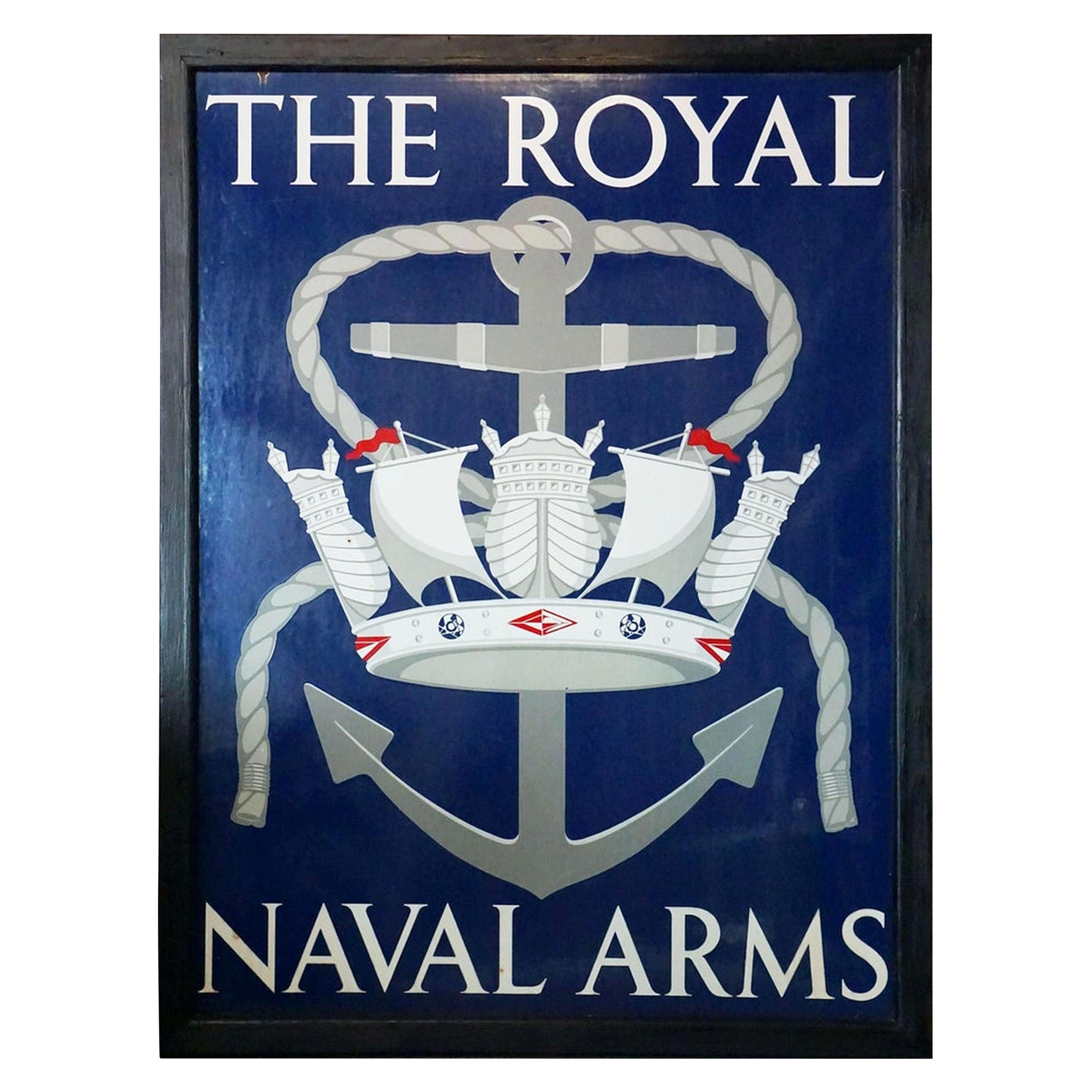 English Pub Sign, "The Royal Naval Arms" at 1stDibs