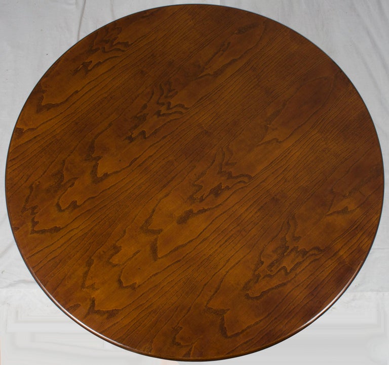 English Pub Style Round Kitchen Game Foyer Center Table at 1stDibs