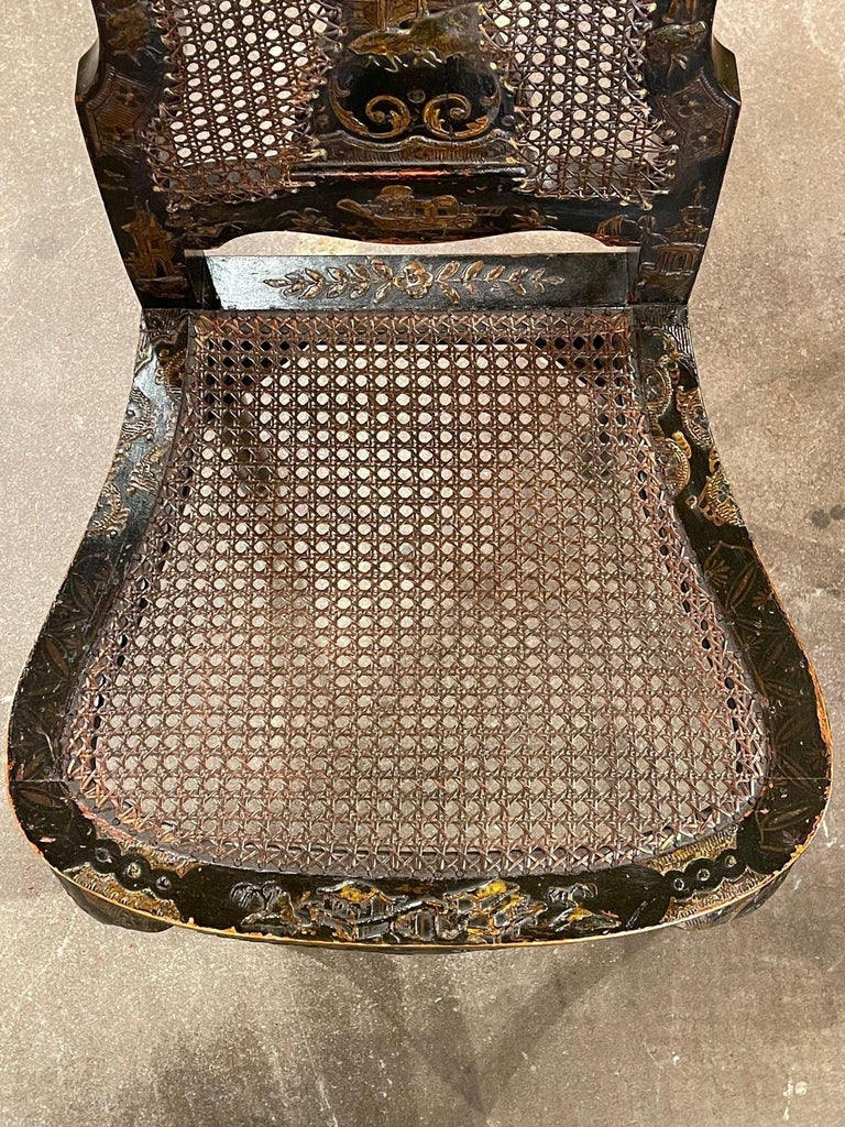 English Queen Anne Chinoiserie Side Chair For Sale at 1stDibs