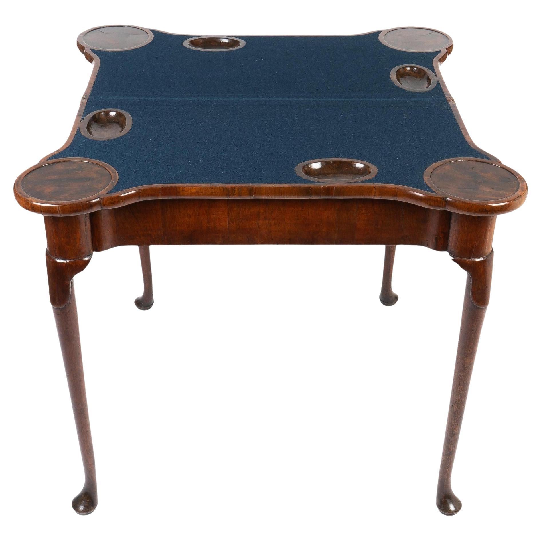 English Queen Anne Concertina Action Flip Top Game Table, c. 1725 For ...