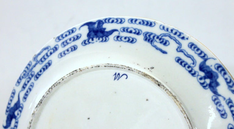 English Rare First Period Worcester Blue and White Porcelain Dragon ...