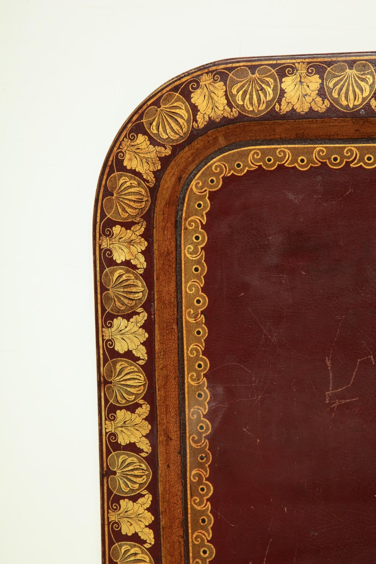 English Red Lacquered Papier Mâché Tray Table For Sale at 1stDibs