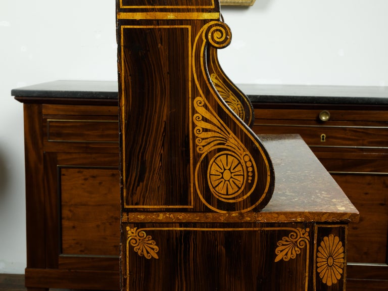 English Regency 1820s Faux Painted Cabinet with Volutes and Lotiform ...