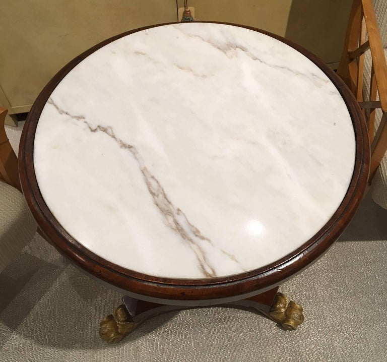 English Regency 1825 Mahogany and Giltwood Gueridon For Sale at 1stDibs