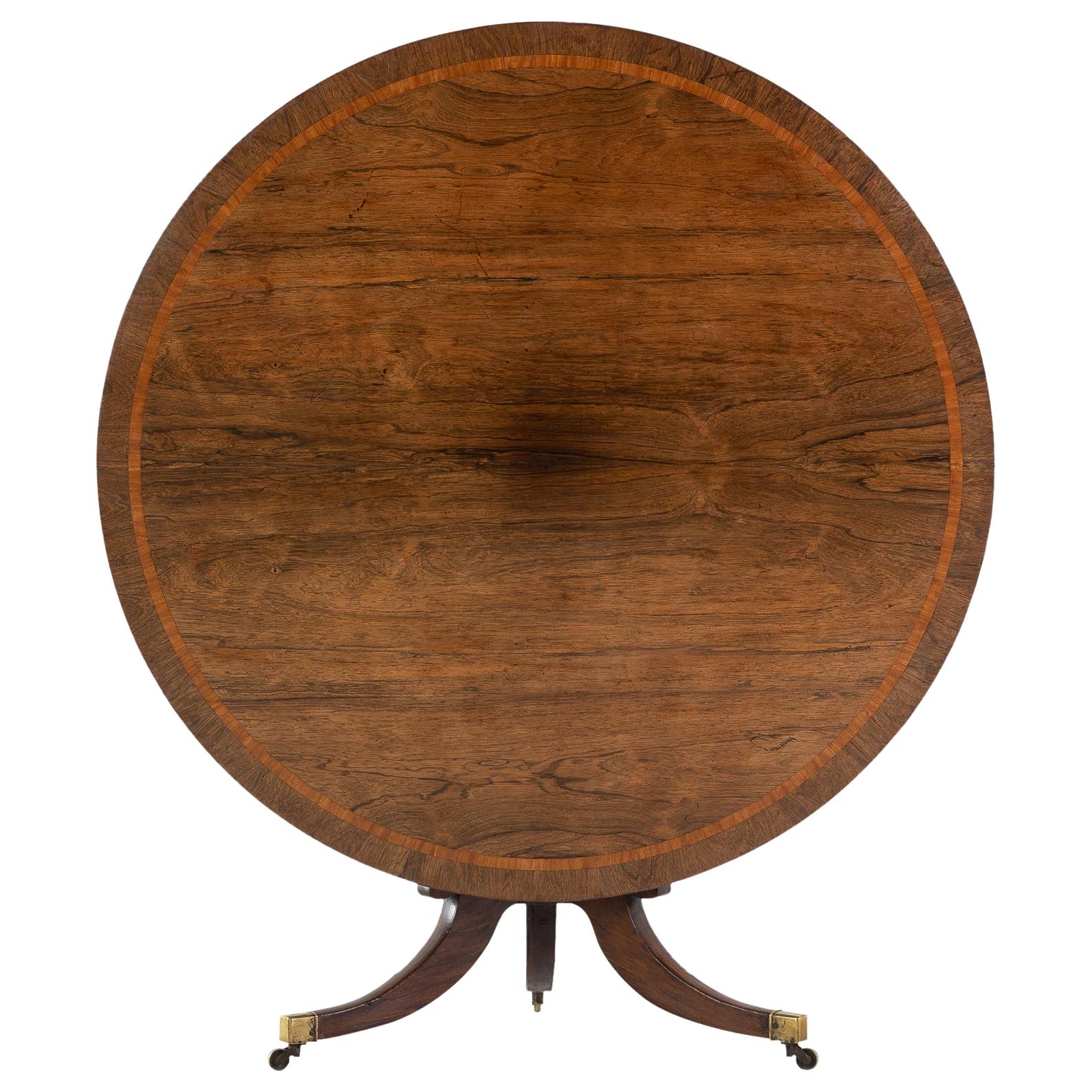 English Regency 19th Century Rosewood Circular Table at 1stDibs