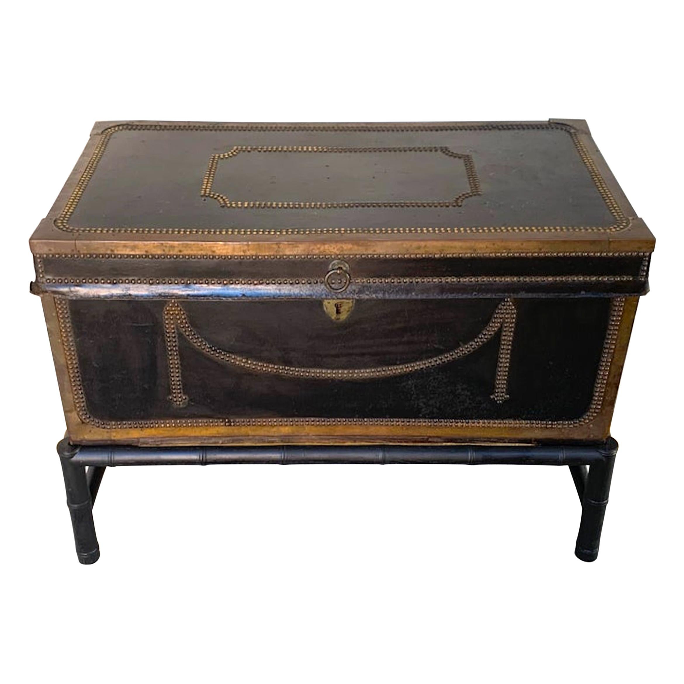 Antique Brass Trunk at 1stDibs
