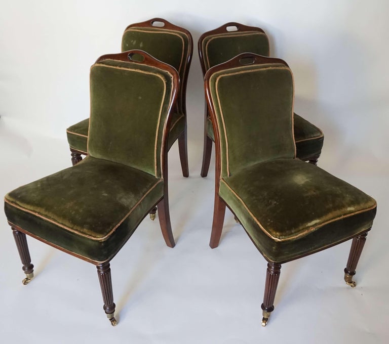 English Regency Casino Chairs, Set of Four, circa 1825 at 1stDibs