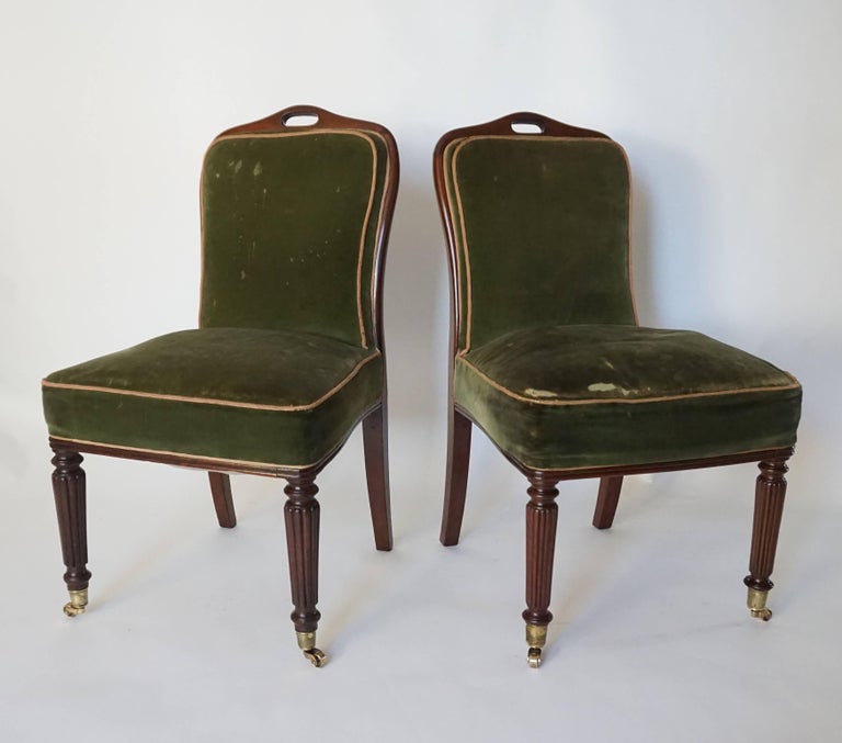 English Regency Casino Chairs, Set of Four, circa 1825 at 1stDibs