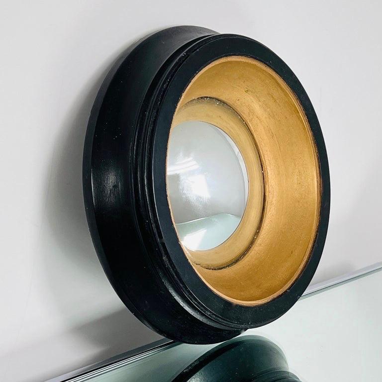 English Regency Convex Bullseye Mirror with Gold Leaf For Sale at 1stDibs