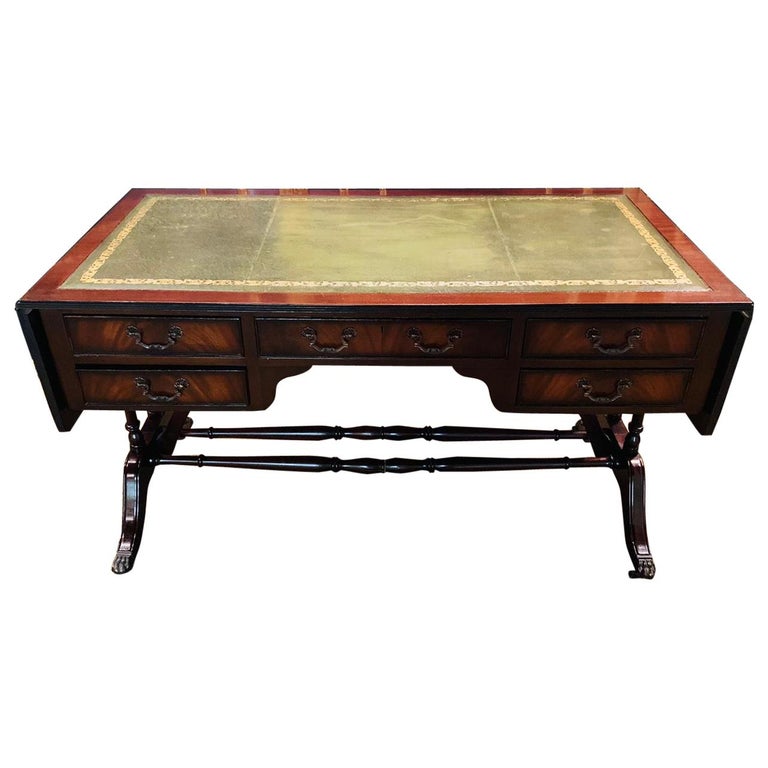 English Regency Desk with Foldable Desk / Writing Table Mahogany, 20th ...
