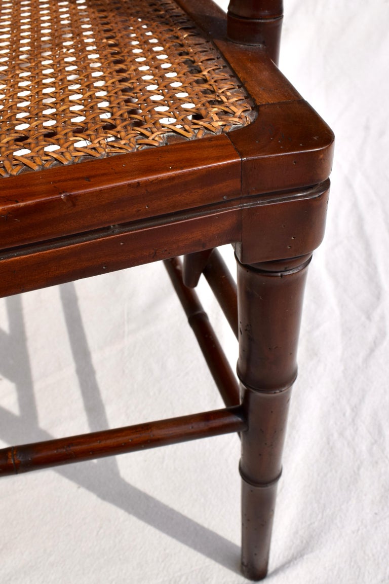 English Regency French Caned Arm Chair For Sale at 1stDibs