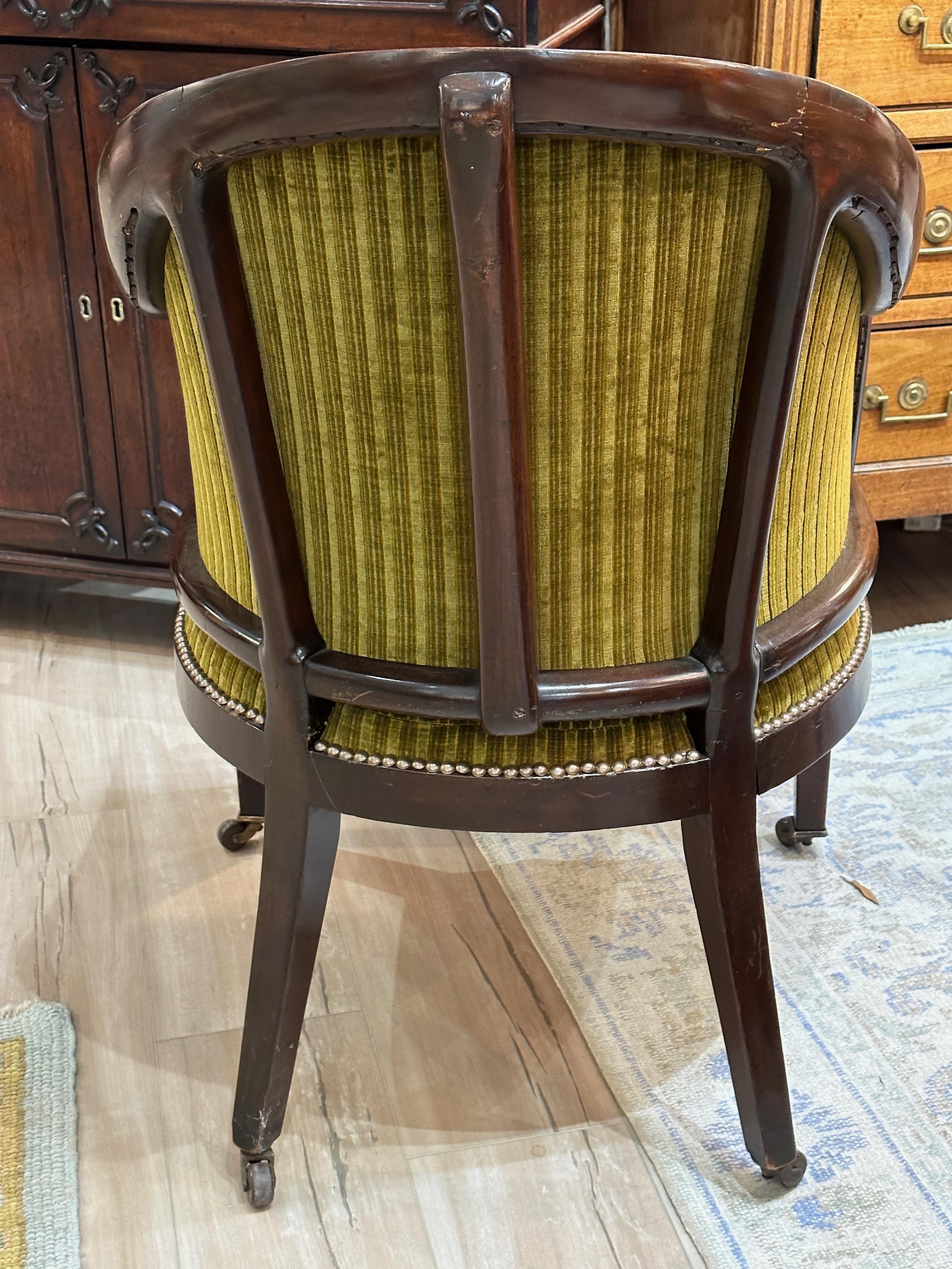 English Regency Library Chair For Sale at 1stDibs