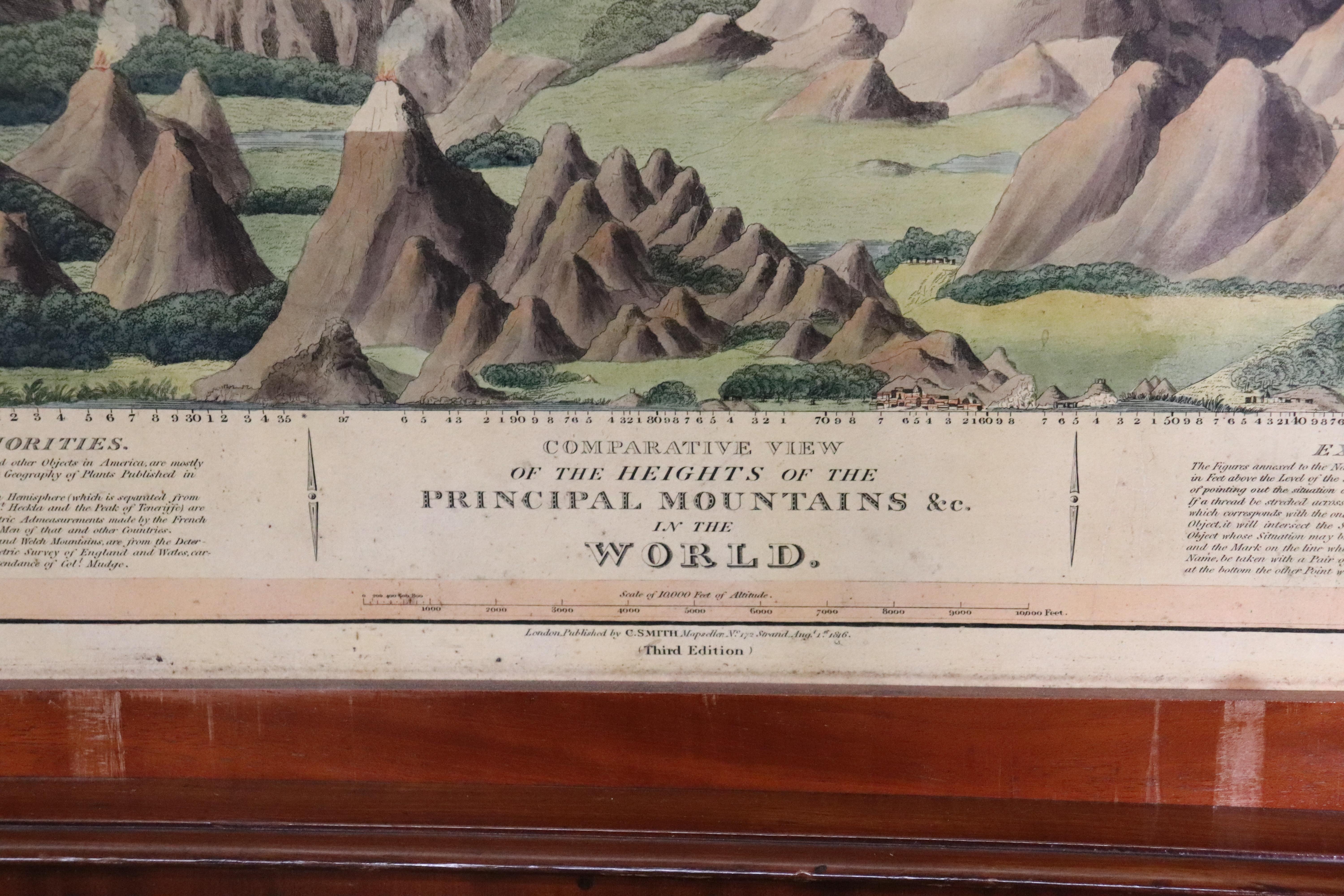 English Regency Mahogany 1820s Era Map Cabinet with Antique Maps of the ...