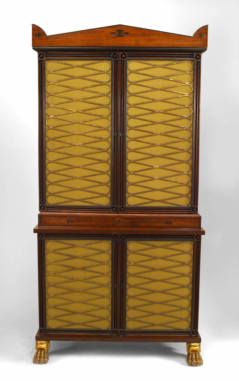 English Regency Mahogany and Brass Cabinet For Sale at 1stDibs