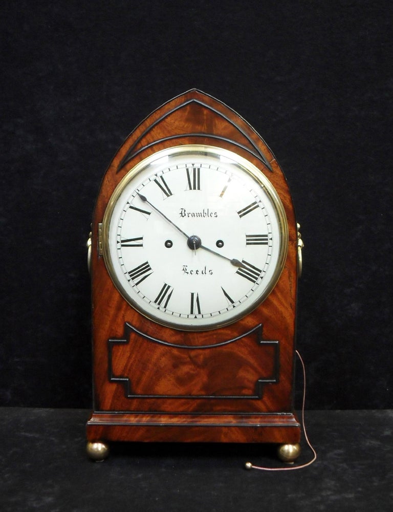 English Regency Mahogany Bracket Clock with Pull Repeat by Bayles of ...