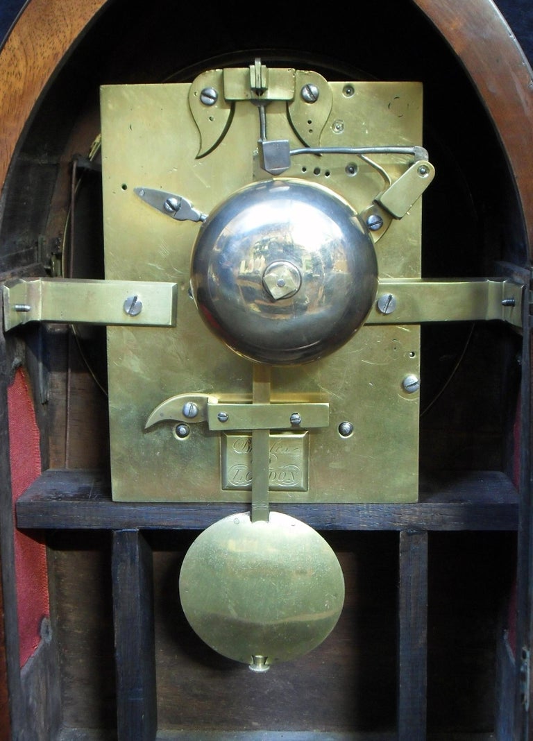 English Regency Mahogany Bracket Clock with Pull Repeat by Bayles of ...