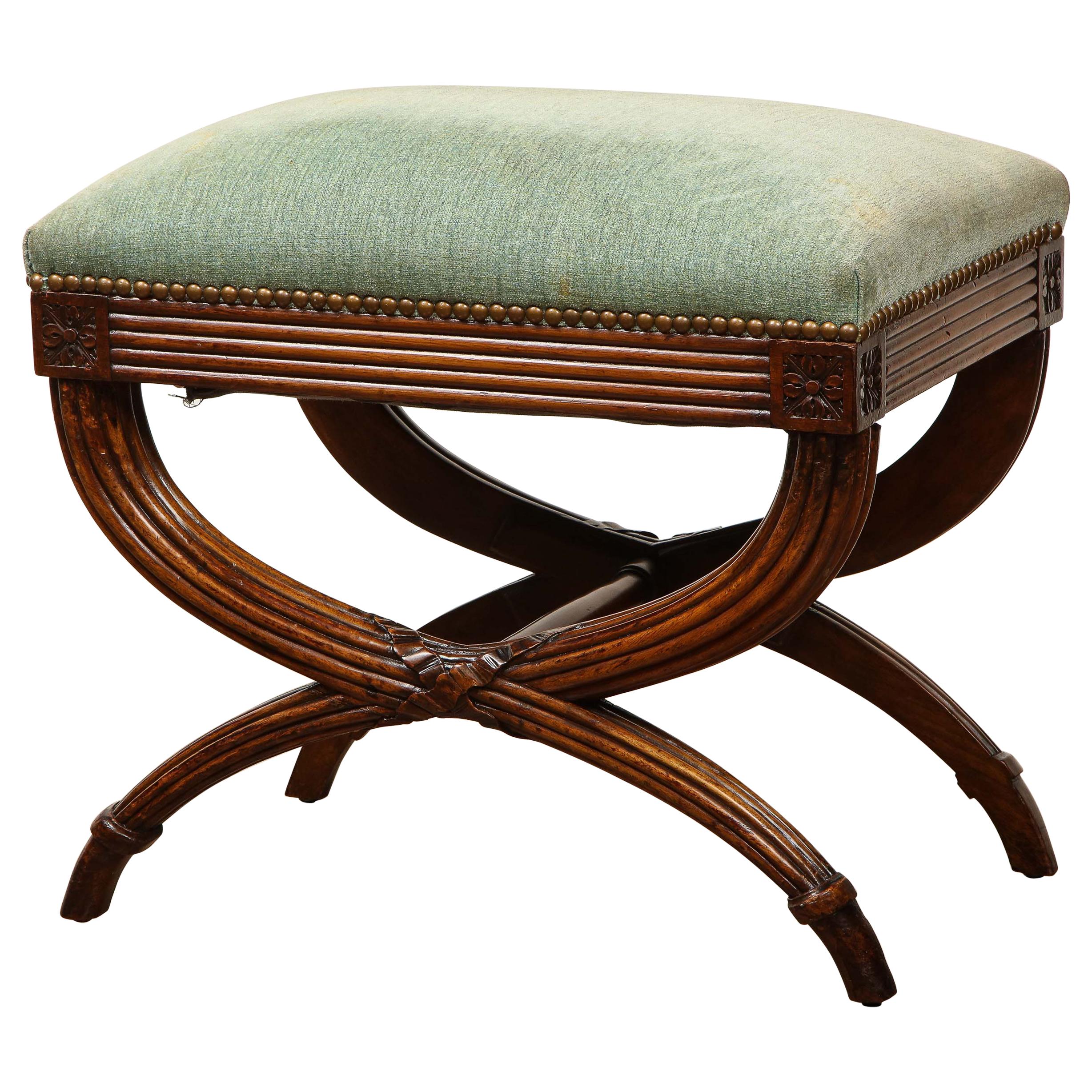English Regency Mahogany Stool For Sale at 1stDibs