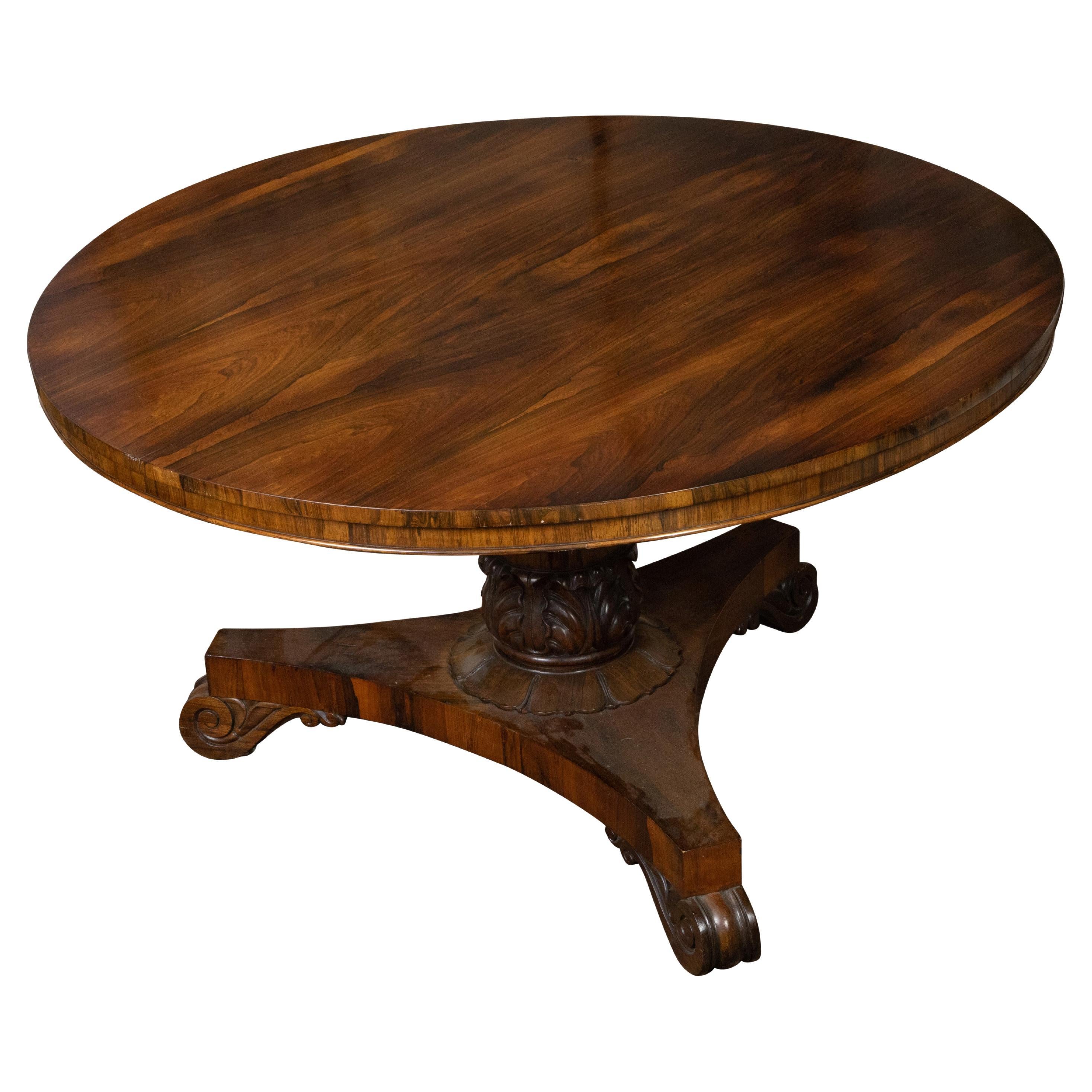 Cherry Tilt-Top Table with Dishtop and Bird Cage Old Surface, CT For ...