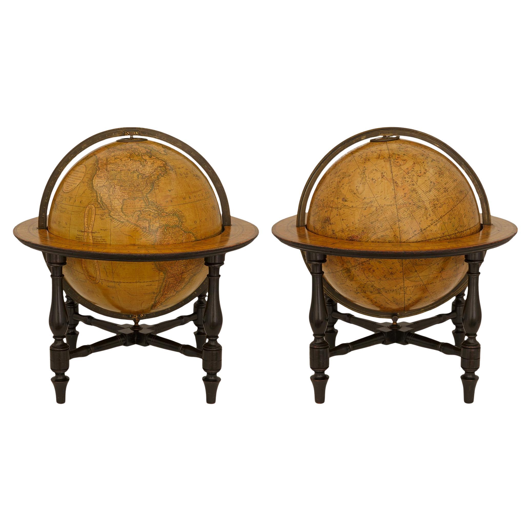 Pair of Cary’s Terrestrial and Celestial Library Globes at 1stDibs ...