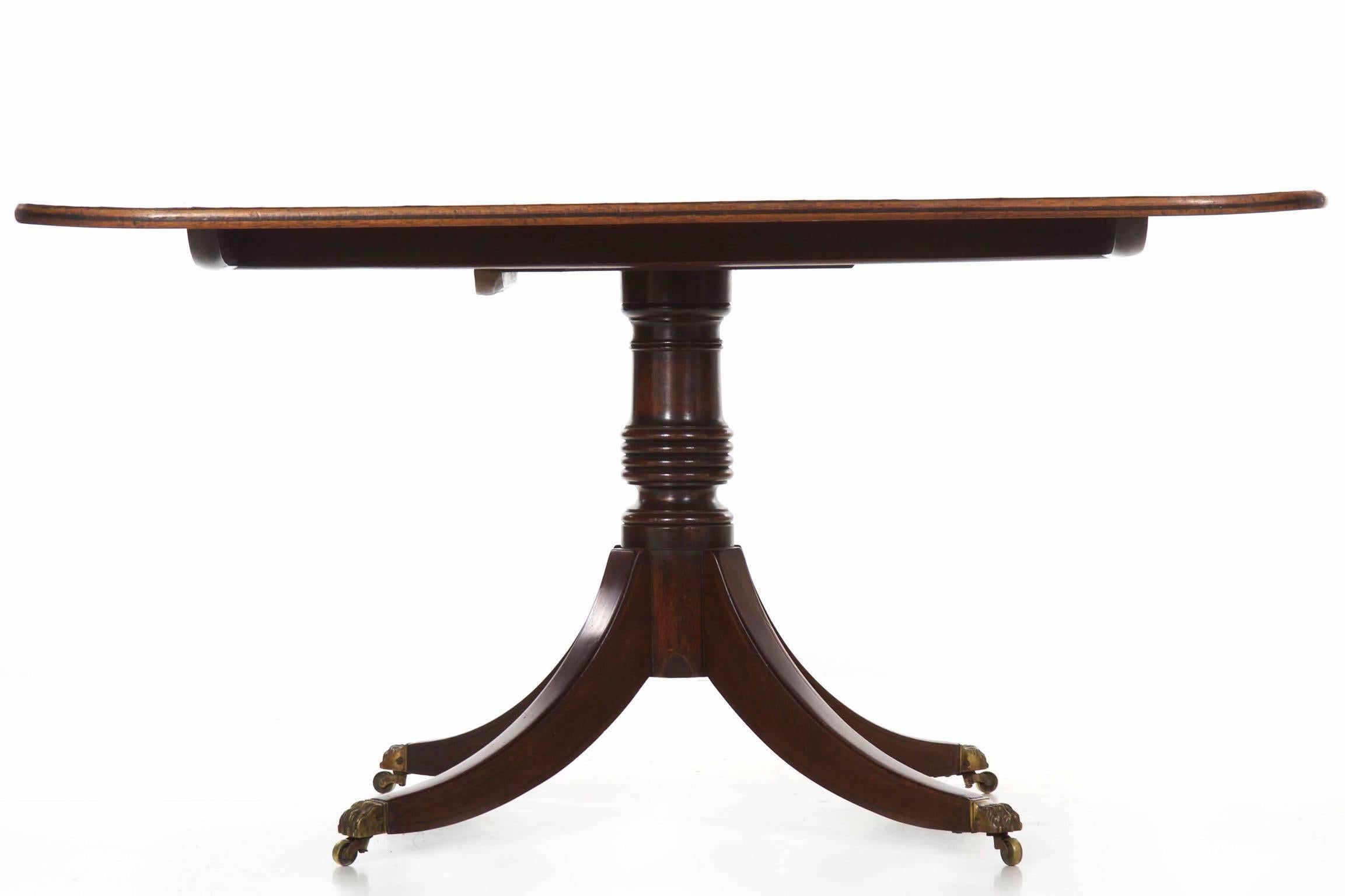 English Regency Period Mahogany and Coromandel Antique Breakfast Table ...