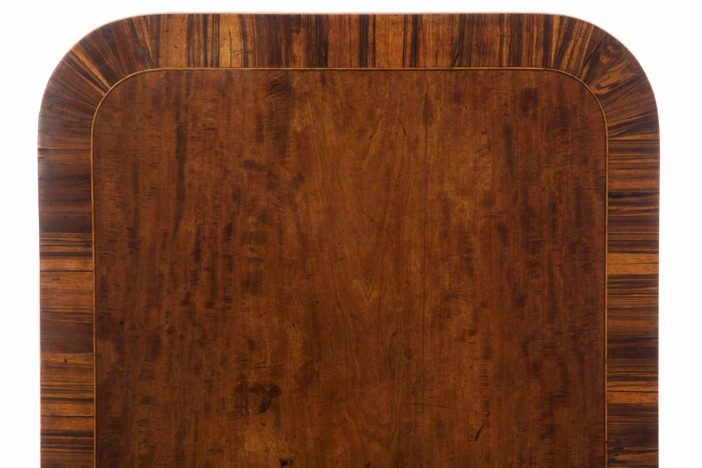 English Regency Period Mahogany and Coromandel Antique Breakfast Table ...