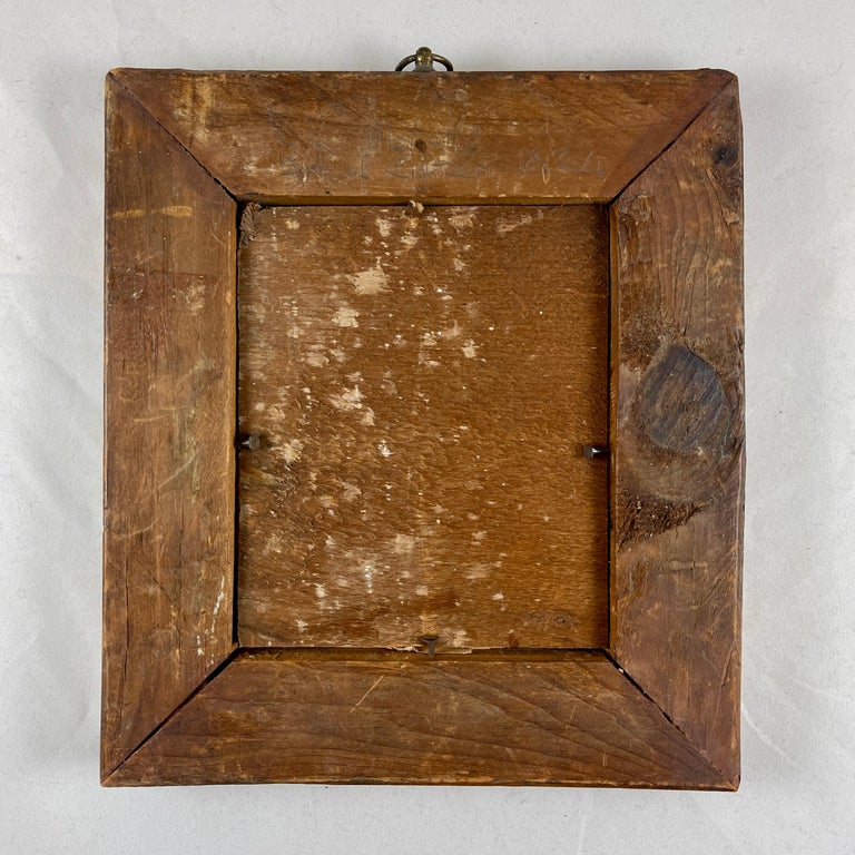 English Regency Period Original Watercolor Fruitwood Frame Portrait of ...