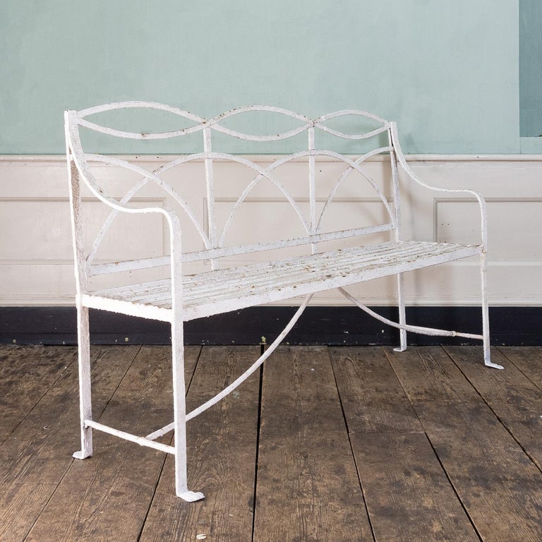 English Regency Period Wrought Iron Bench at 1stDibs