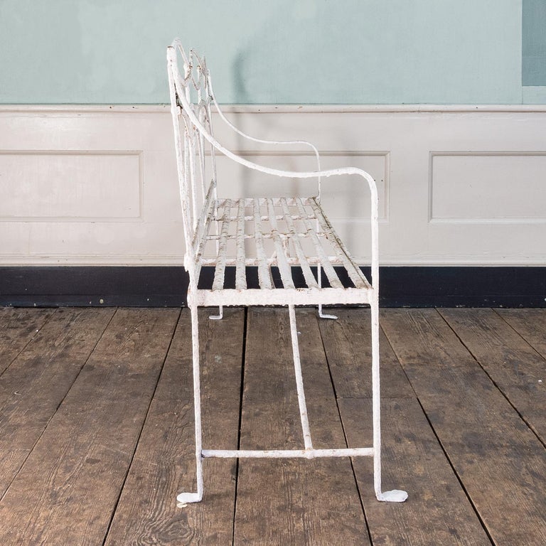 English Regency Period Wrought Iron Bench at 1stDibs