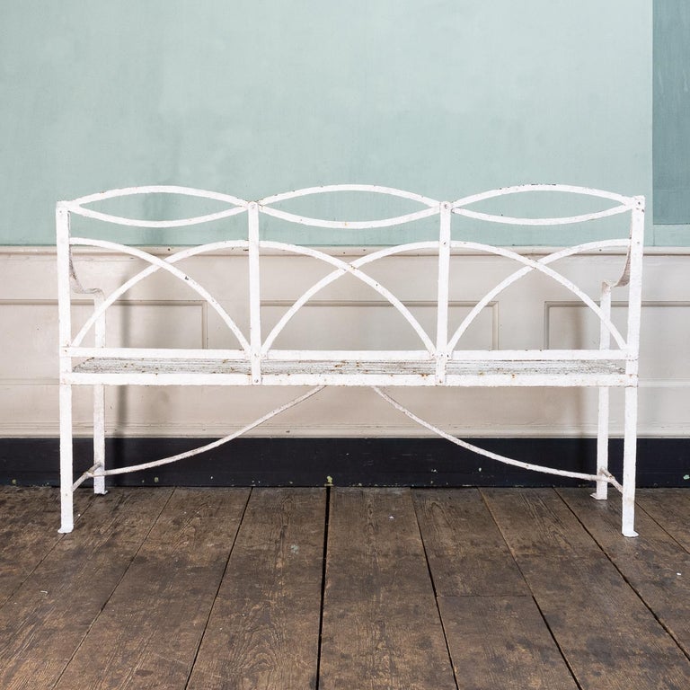 English Regency Period Wrought Iron Bench at 1stDibs