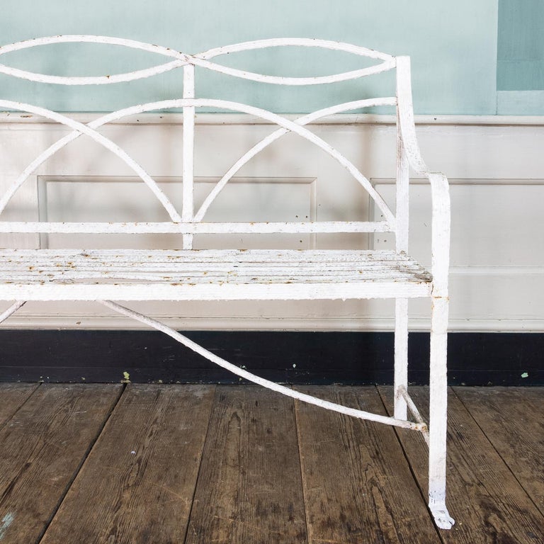 English Regency Period Wrought Iron Bench at 1stDibs