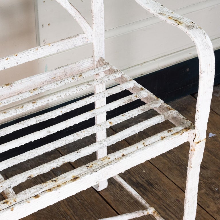 English Regency Period Wrought Iron Bench at 1stDibs