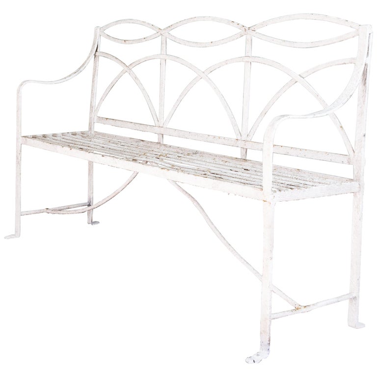 English Regency Period Wrought Iron Bench at 1stDibs