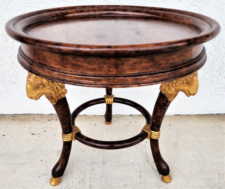 English Regency Rams Head Gilded Occasional Table For Sale at 1stDibs