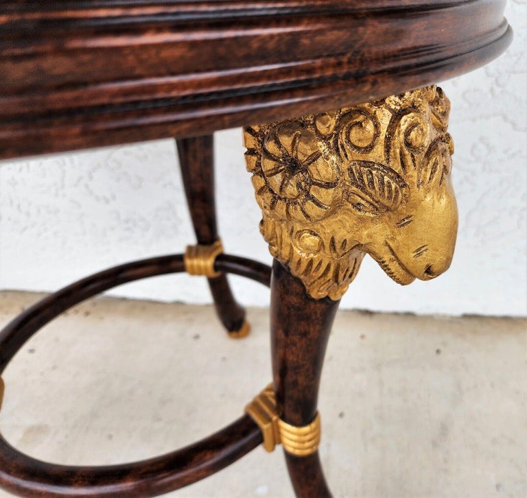 English Regency Rams Head Gilded Occasional Table For Sale at 1stDibs