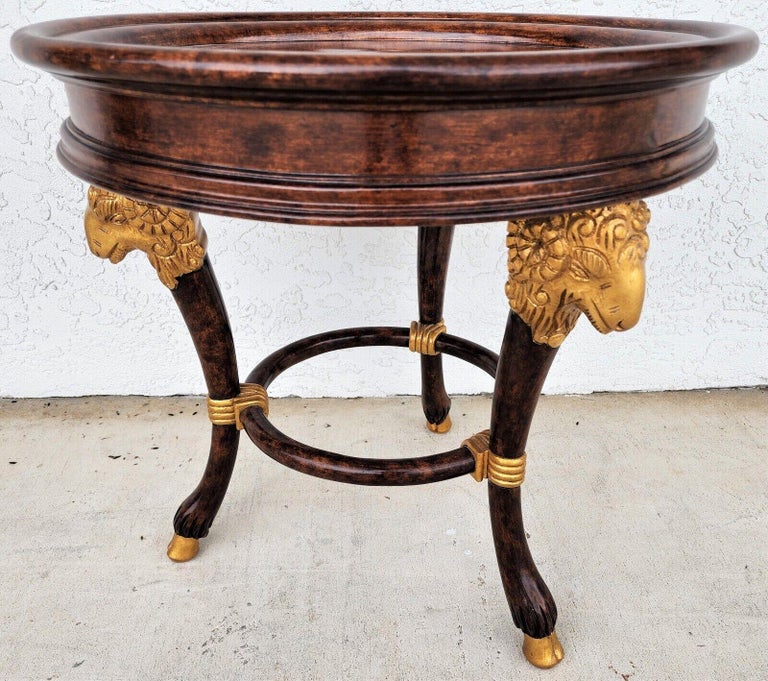 English Regency Rams Head Gilded Occasional Table For Sale at 1stDibs