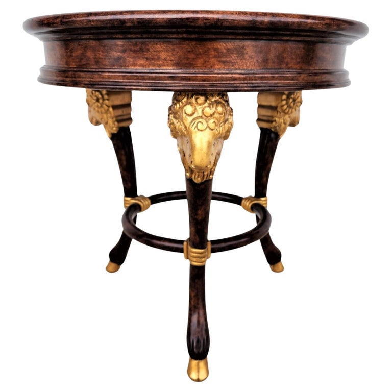 English Regency Rams Head Gilded Occasional Table For Sale at 1stDibs