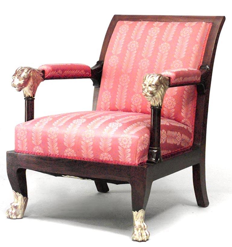 English Regency Red Armchairs For Sale at 1stDibs | red armchairs for sale