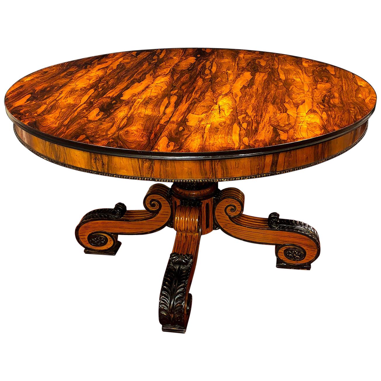 English Regency Rosewood Dining Table at 1stDibs