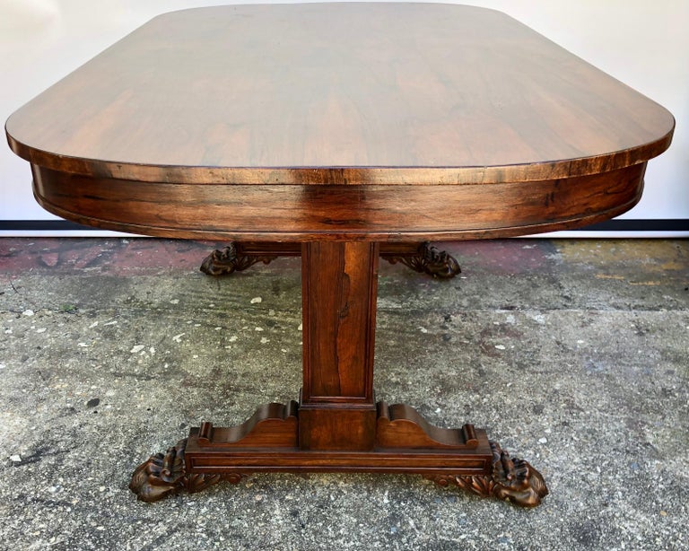 English Regency Rosewood Library Table, 19th Century at 1stDibs