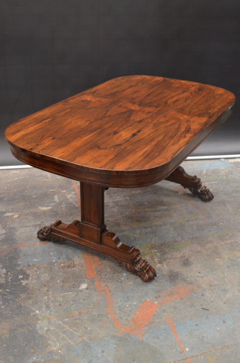 English Regency Rosewood Library Table, 19th Century at 1stDibs