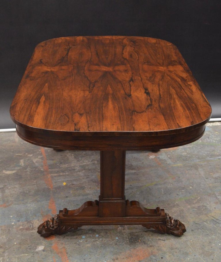 English Regency Rosewood Library Table, 19th Century at 1stDibs