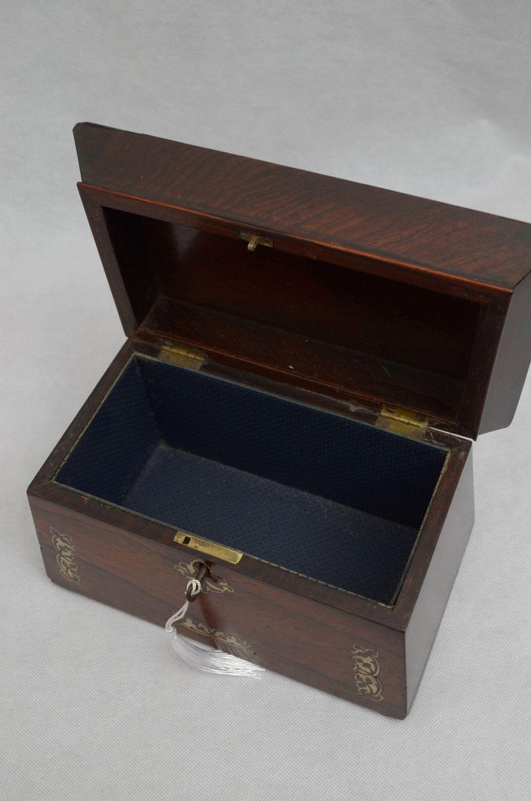 English Regency Rosewood Sarcophagus Jewellery Box For Sale at 1stDibs