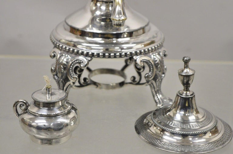 English Regency Silver Plated Urn Twin Handle Coffee Drink Dispenser ...