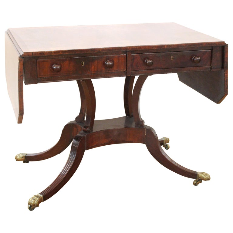 English Regency Sofa Table, 19th Century For Sale at 1stDibs