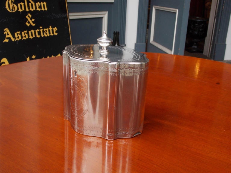 English Regency Sterling Silver Hand Chased Hinged Valuables Box with ...