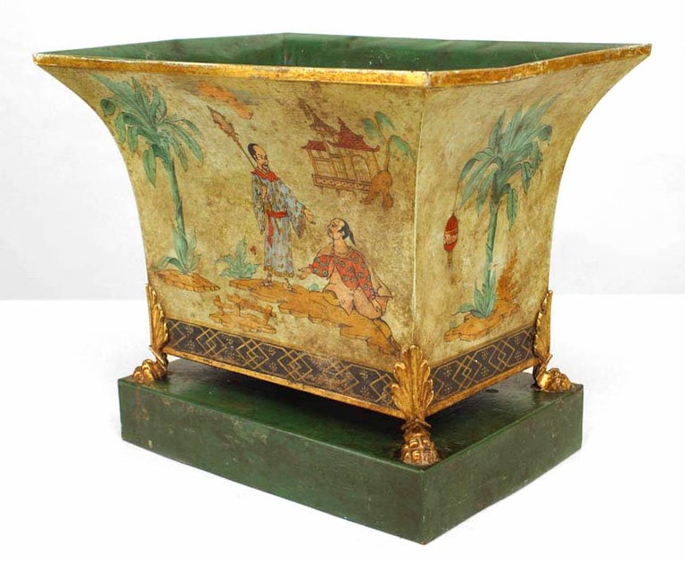 English Regency Chinoiserie Pot For Sale at 1stDibs