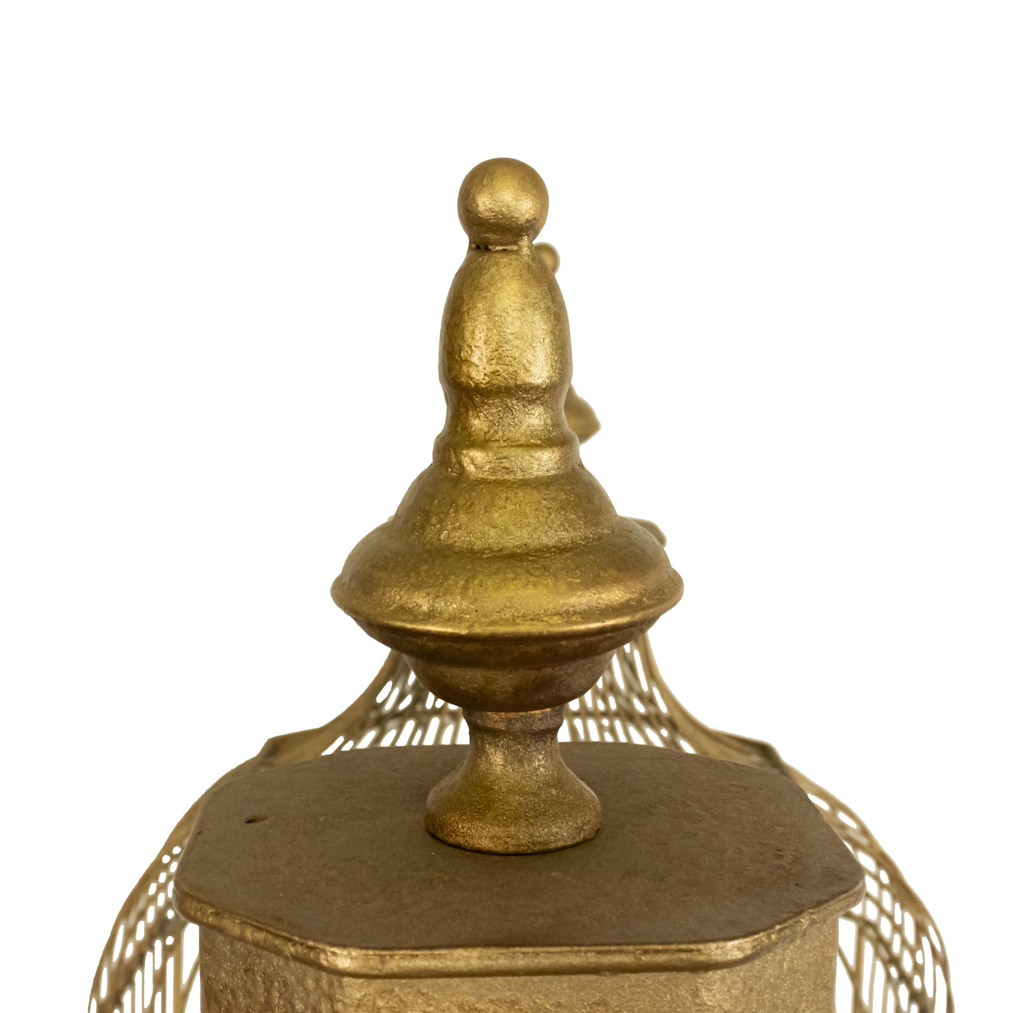 English Regency Style Gilt Metal 3 Compartment Bird Cage For Sale at ...