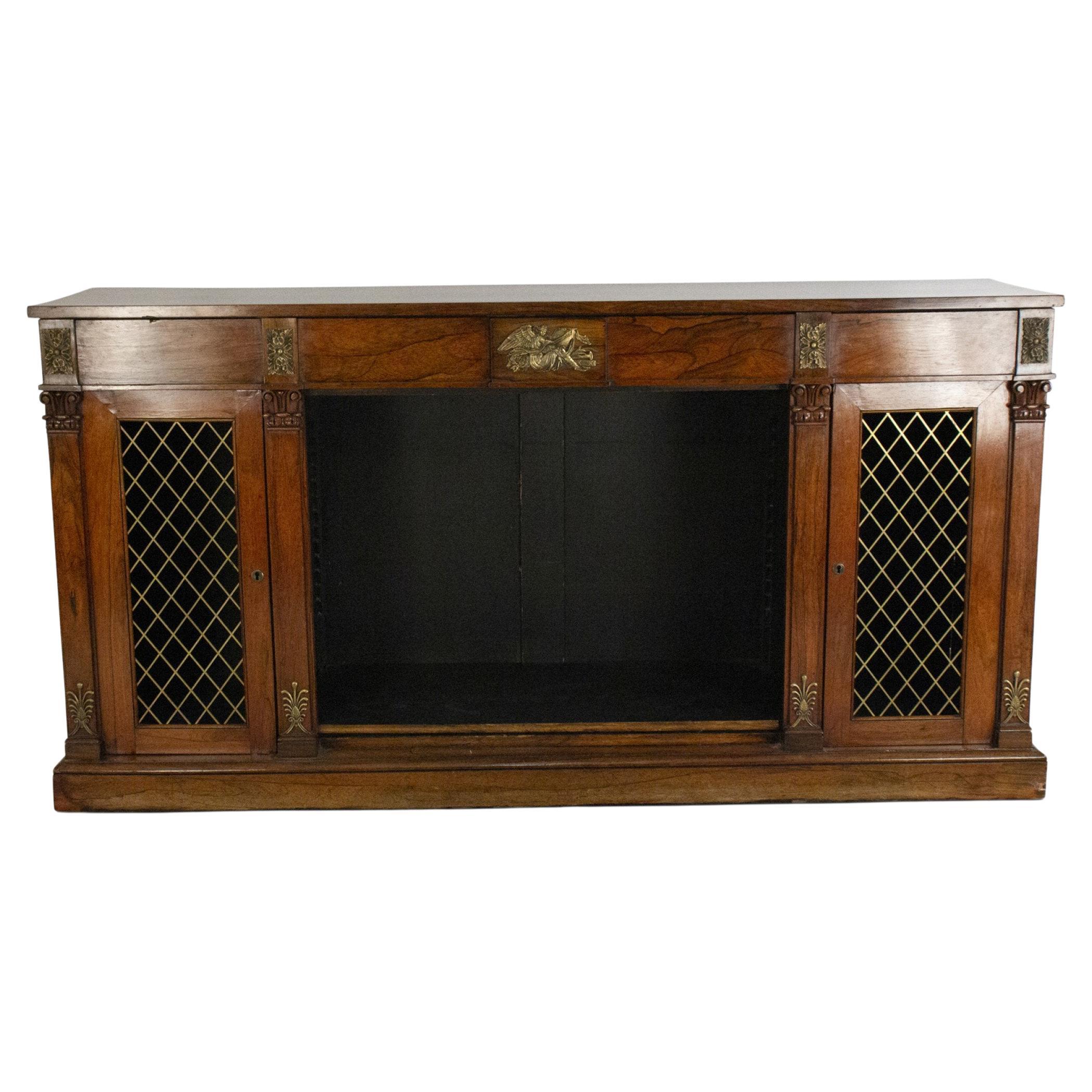 English Regency Style Walnut Sideboard For Sale at 1stDibs