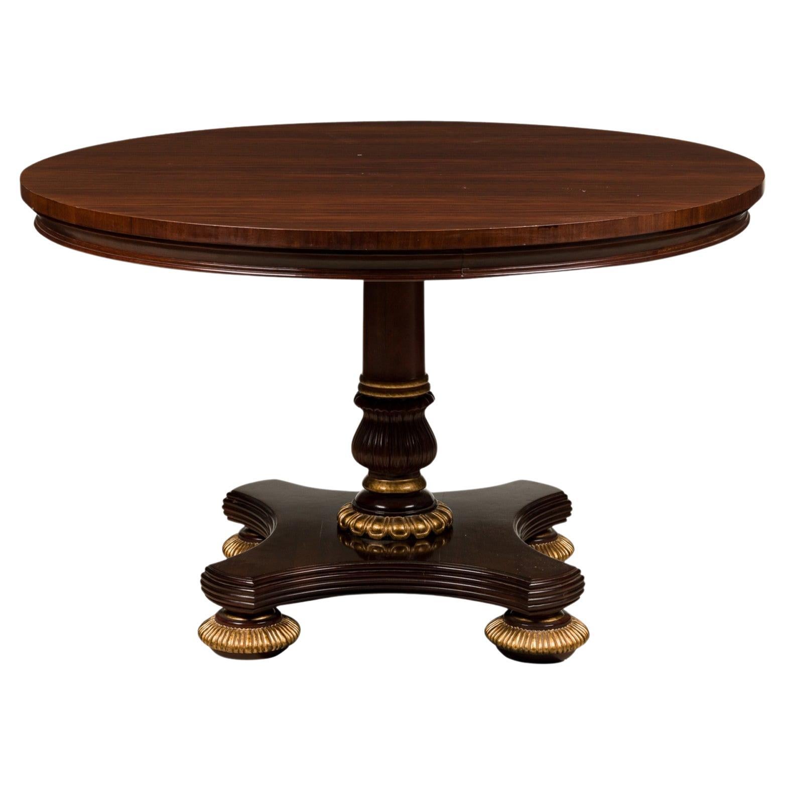 Regency Period Circular Mahogany Dining Table For Sale at 1stDibs